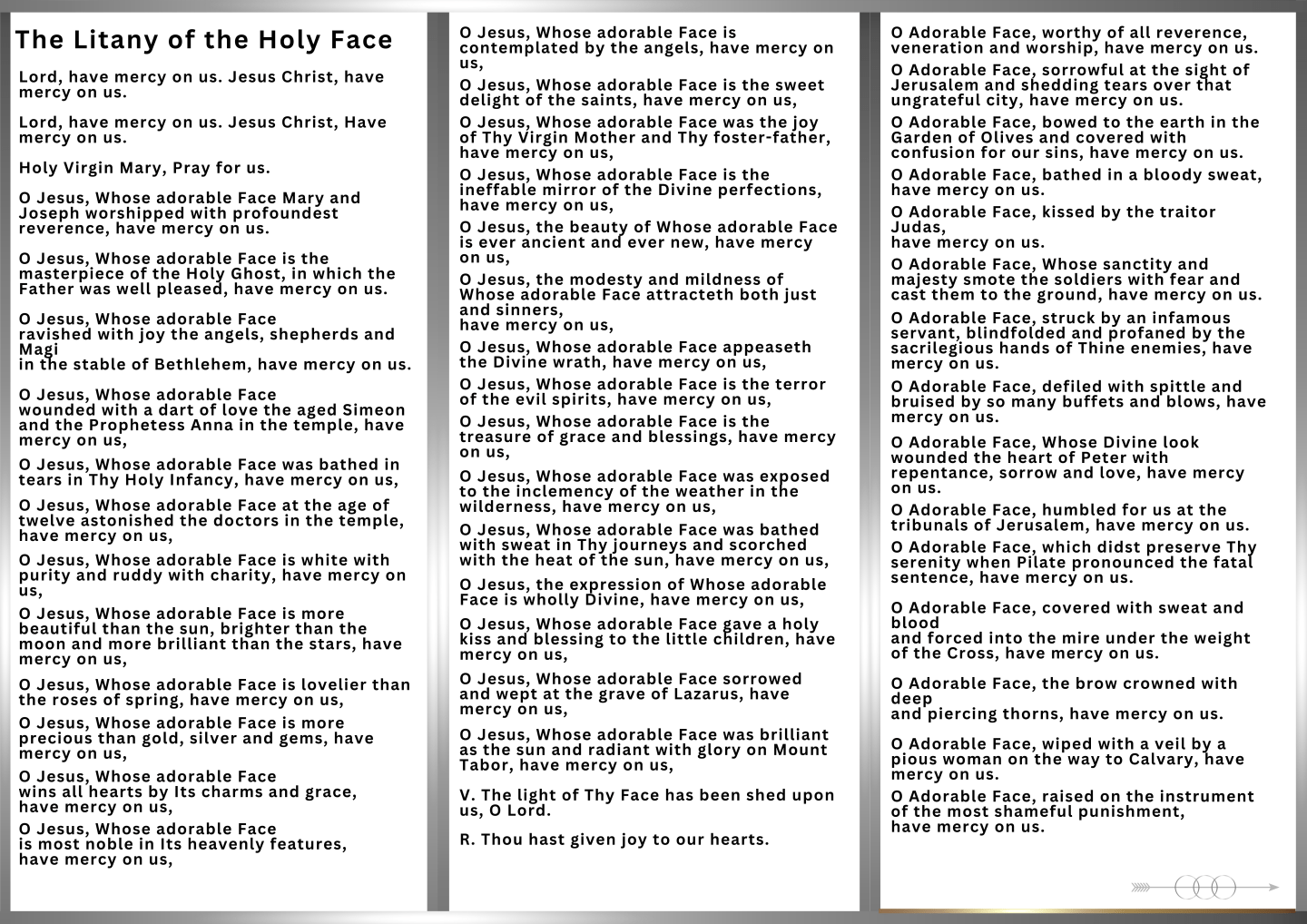 LITANY – CATHOLIC ARROWS