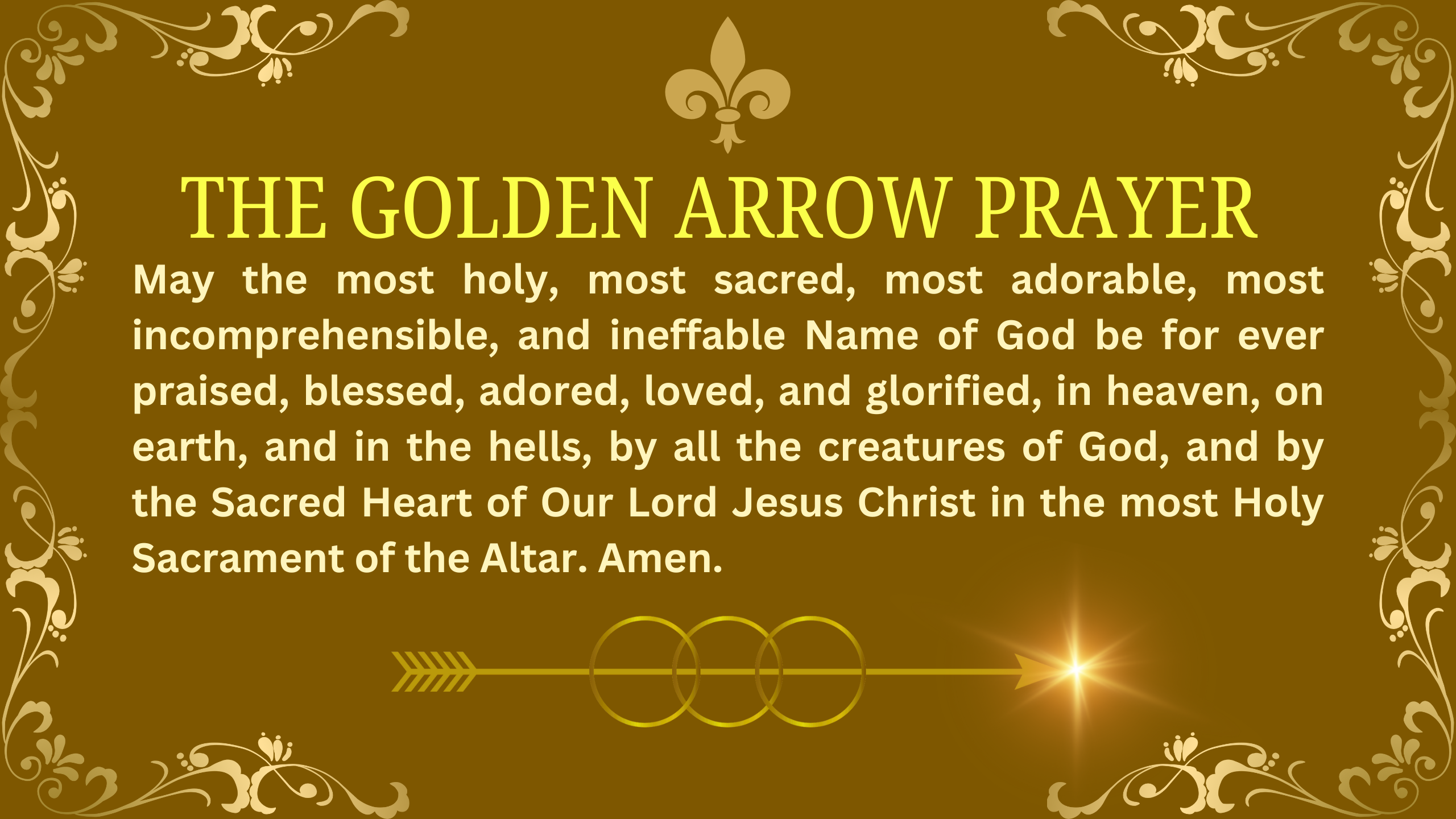 GOLDEN ARROW – CATHOLIC ARROWS